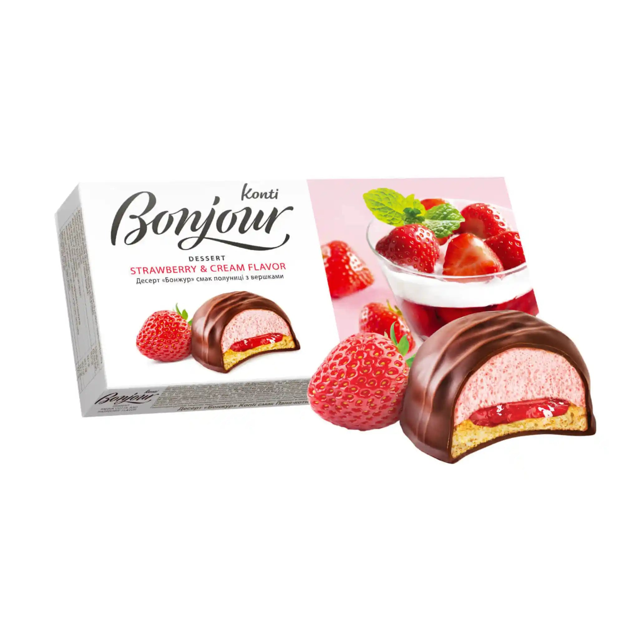 Konti "Bonjour" dezert suflé s příchutí jahody, 232g/9ks